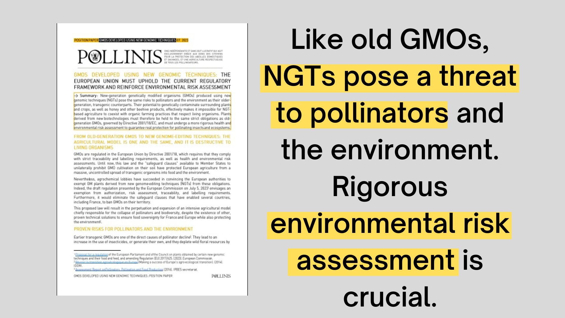 New GMOs: EU Must Uphold and Strengthen Regulatory Framework - Pollinis New GMOs: EU Must Uphold and Strengthen Regulatory Framework - Pollinis